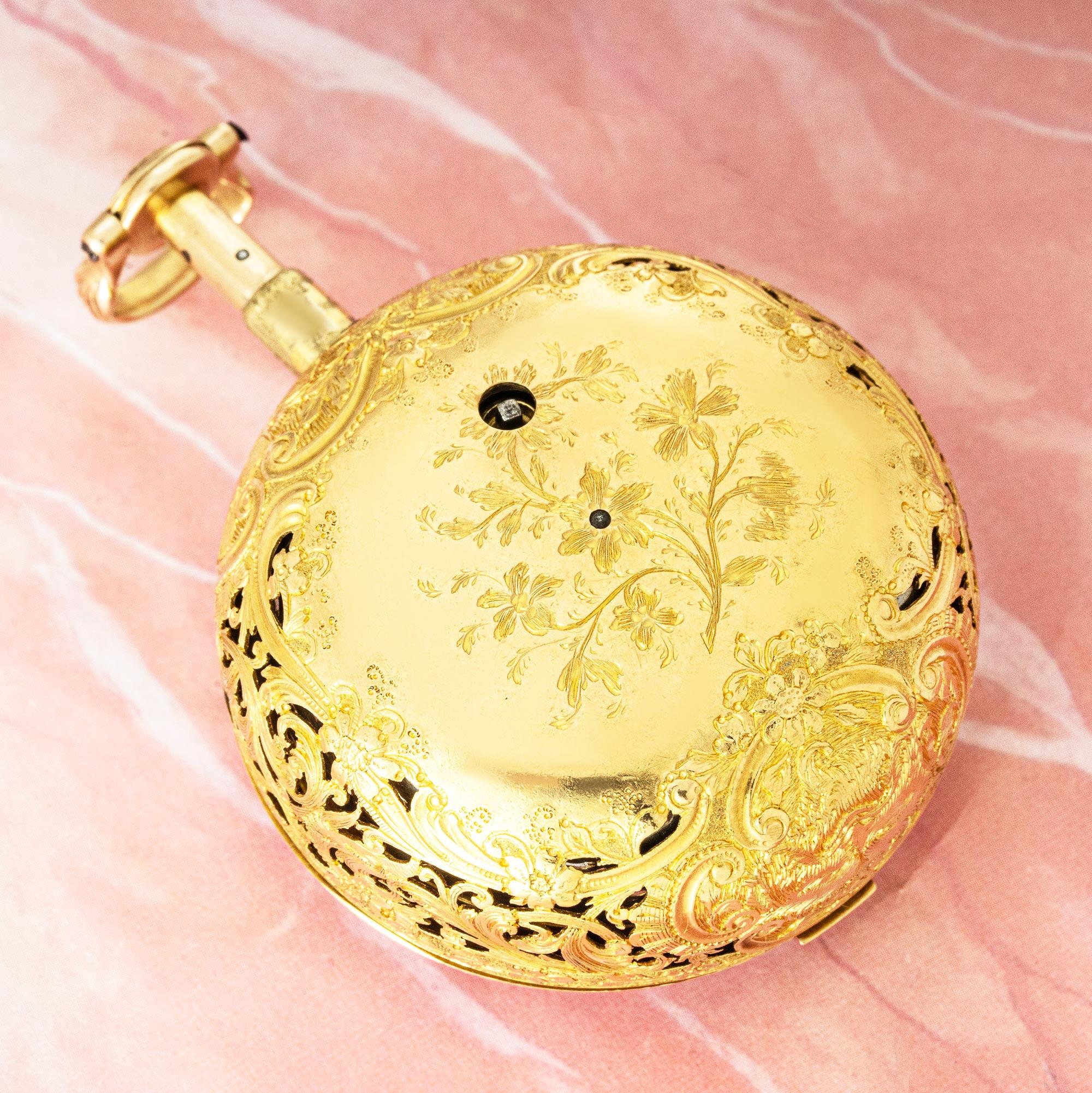 Robert The Hynam. Orologio da tasca a ripetizione con cassa in oro a ...