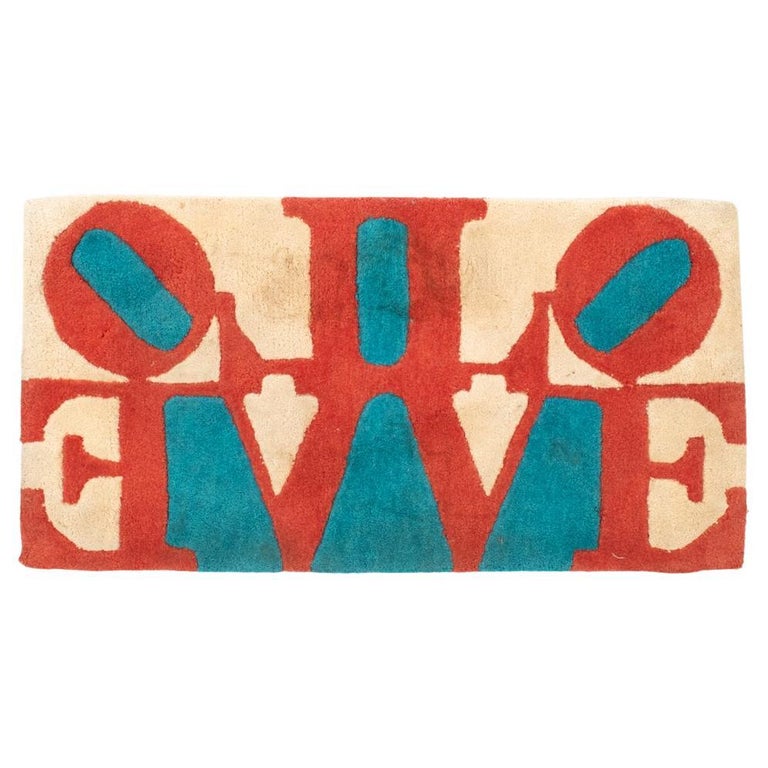 Robert Indiana "Love" Reflections Carved Wool Rug by Master Artist Rugs ...