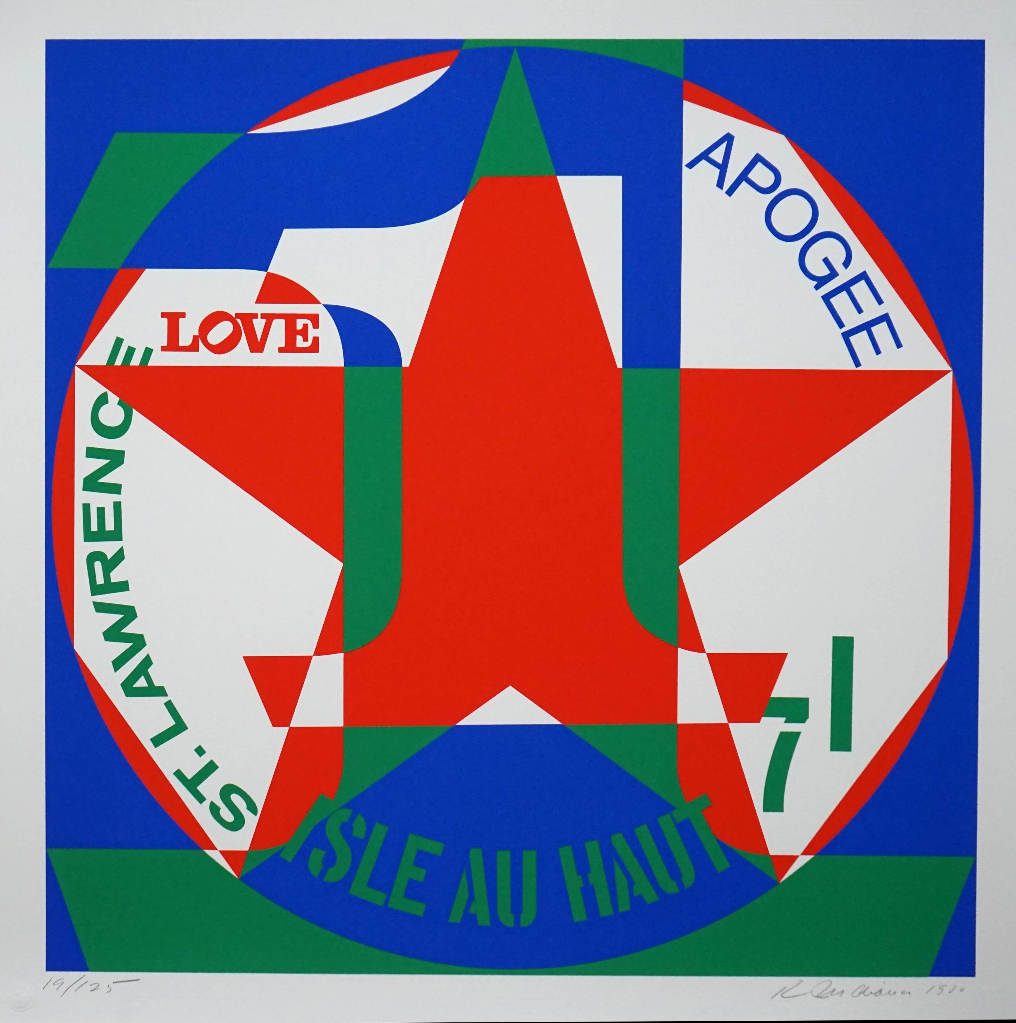 Robert Indiana - Golden Future of America, Pop Art Silkscreen by Robert ...