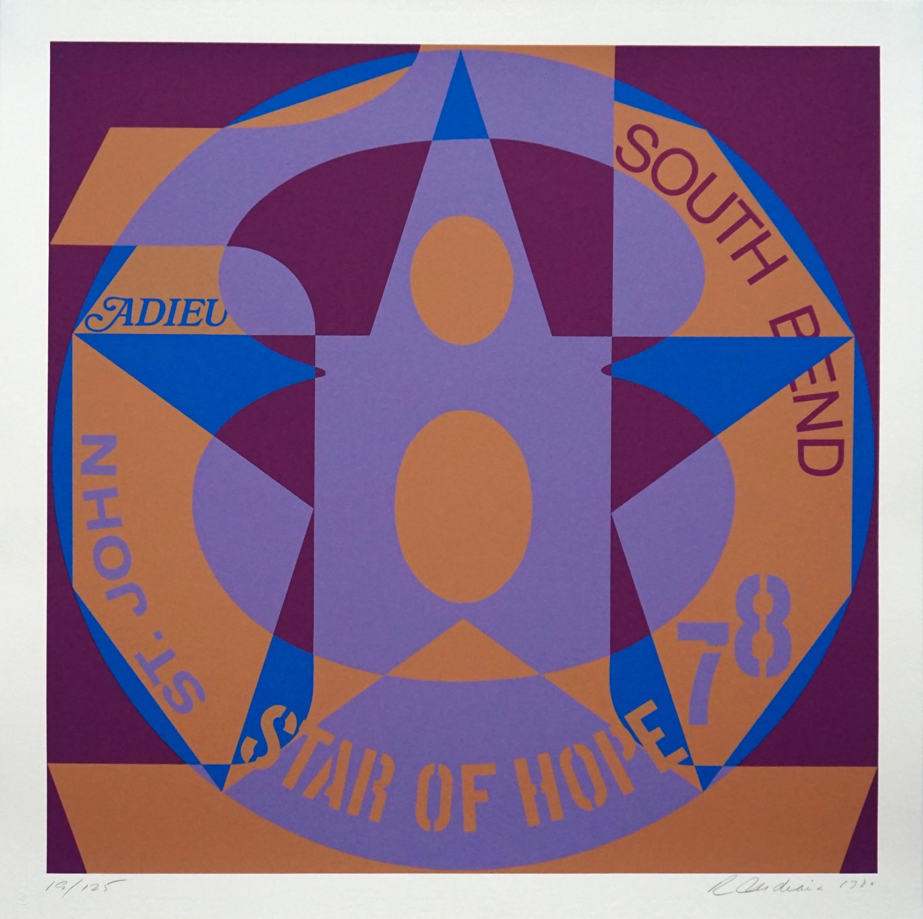 Robert Indiana - "New Glory Banner" Silkscreen by Robert Indiana 1968 ...
