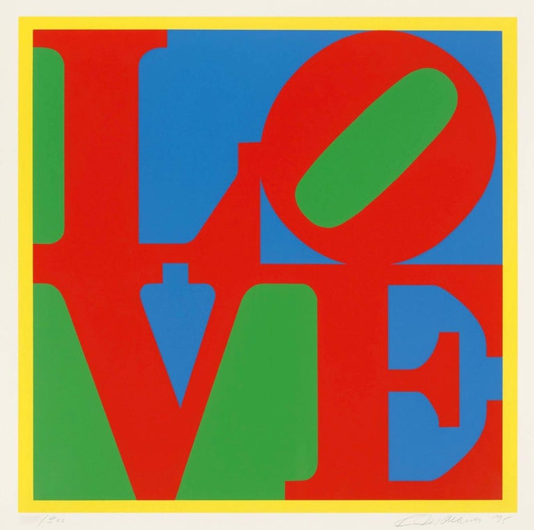 Robert Indiana - "Heliotherapy Love" an Iconic Robert Indiana Image ...