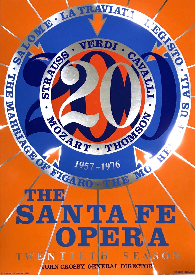 Robert Indiana - "Santa Fe Opera" serigraph For Sale at 1stDibs