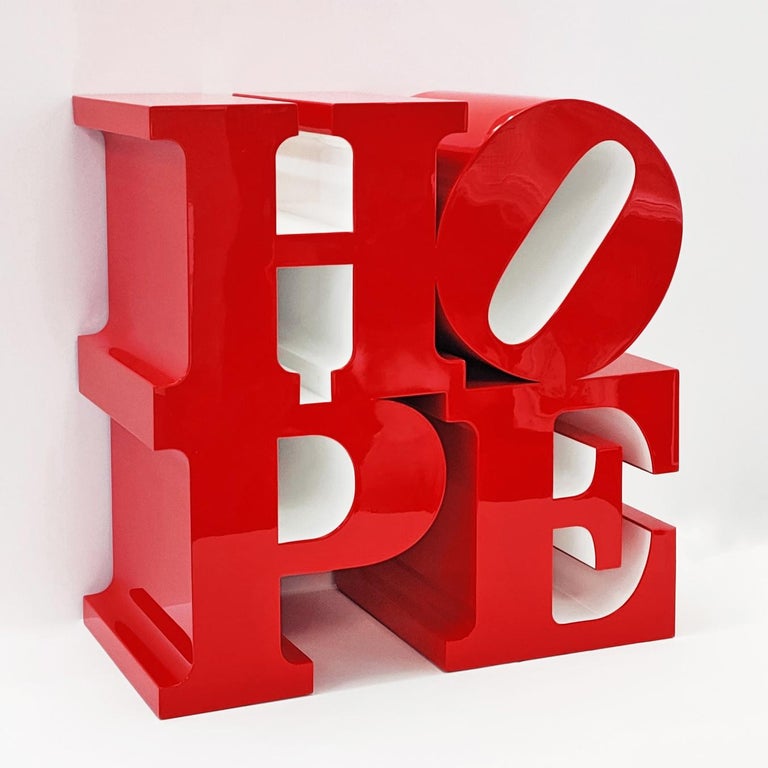 Robert Indiana - HOPE (RED/WHITE) SCULPTURE For Sale at 1stDibs