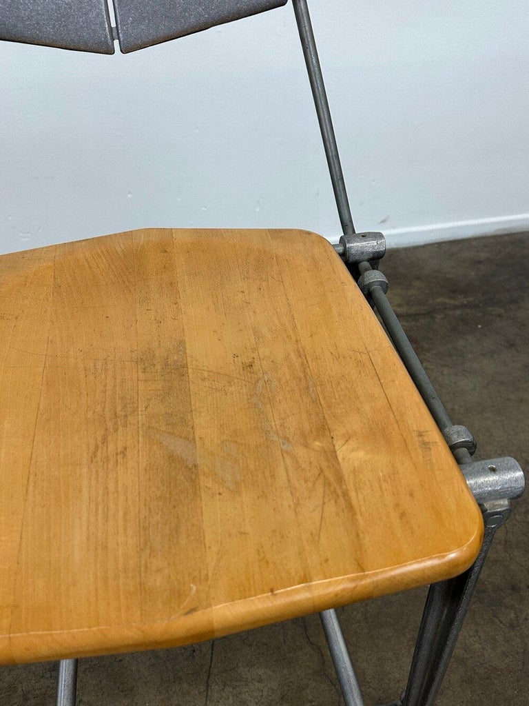 Robert Josten Aluminum Bar Stool Set For Sale at 1stDibs