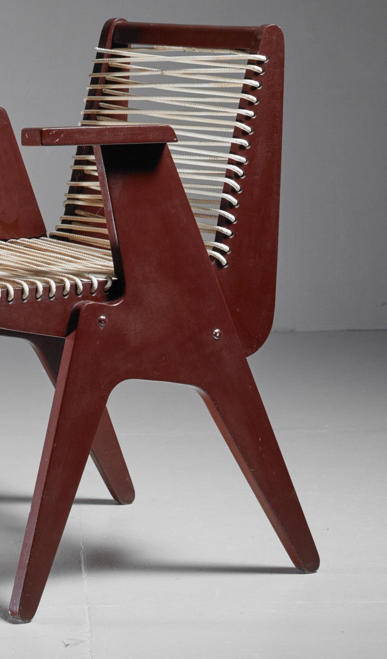 Robert Kayton Plywood with Woven Cord Chair, US, 1940s For Sale at 1stDibs