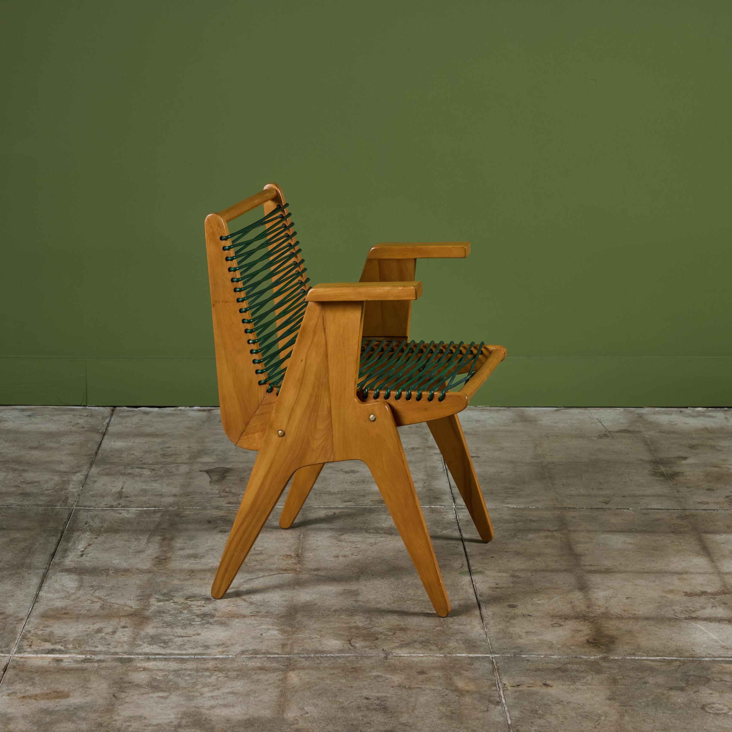 Robert Kayton Vinyl Corded Armchair For Sale at 1stDibs