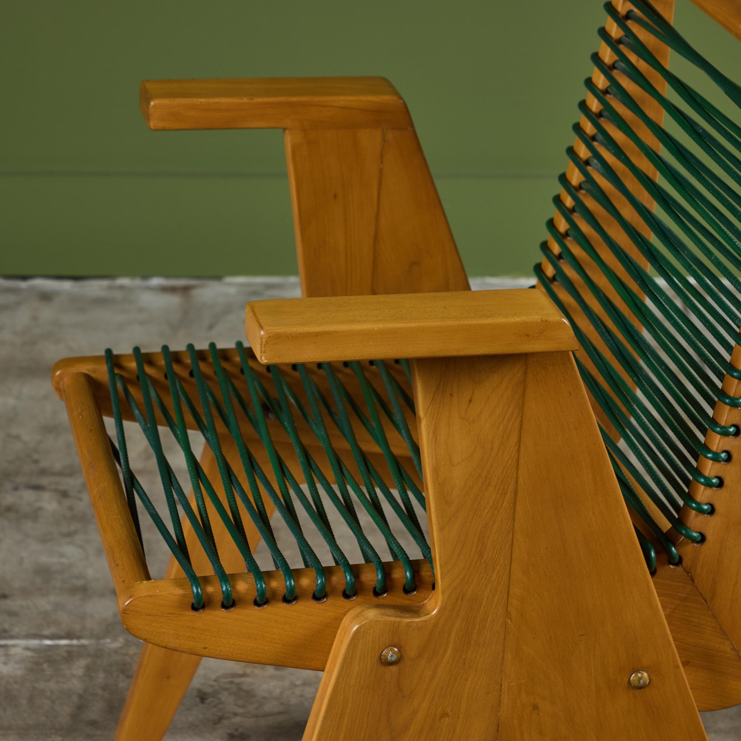 Robert Kayton Vinyl Corded Armchair For Sale at 1stDibs