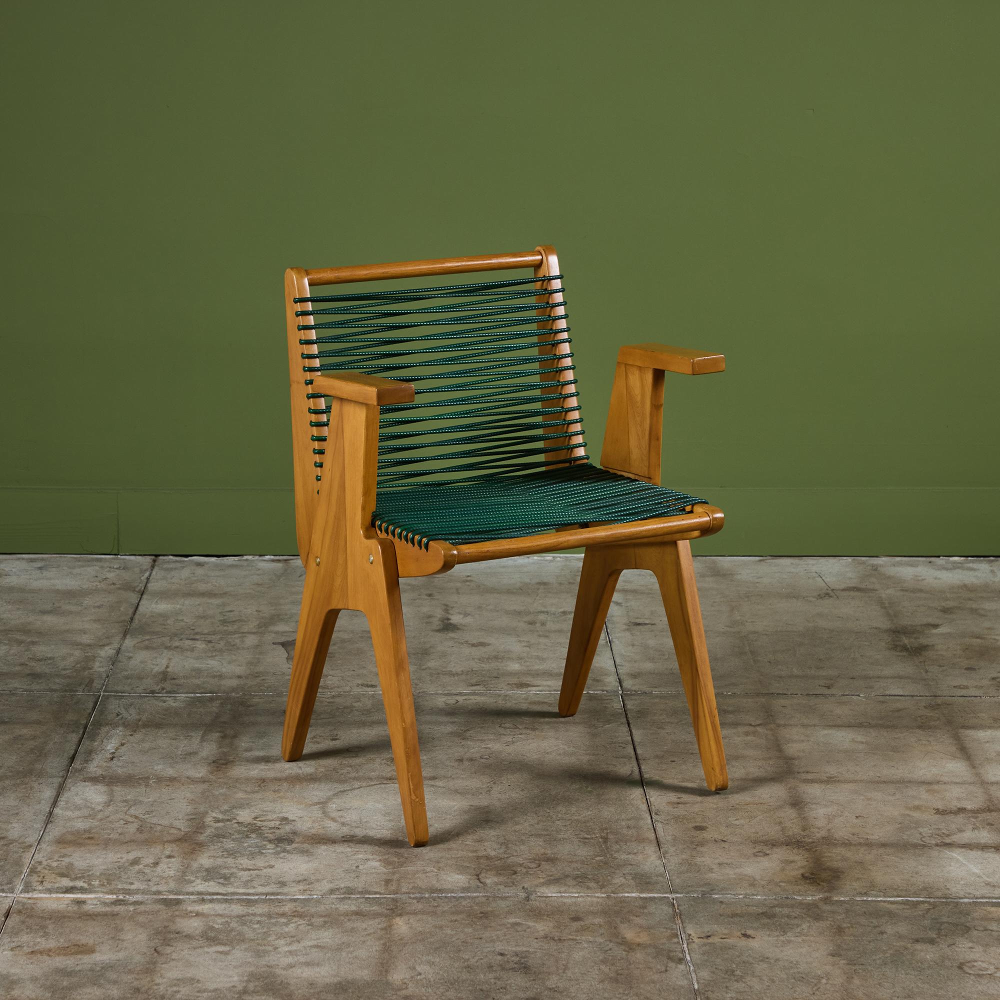 Robert Kayton Vinyl Corded Armchair For Sale at 1stDibs