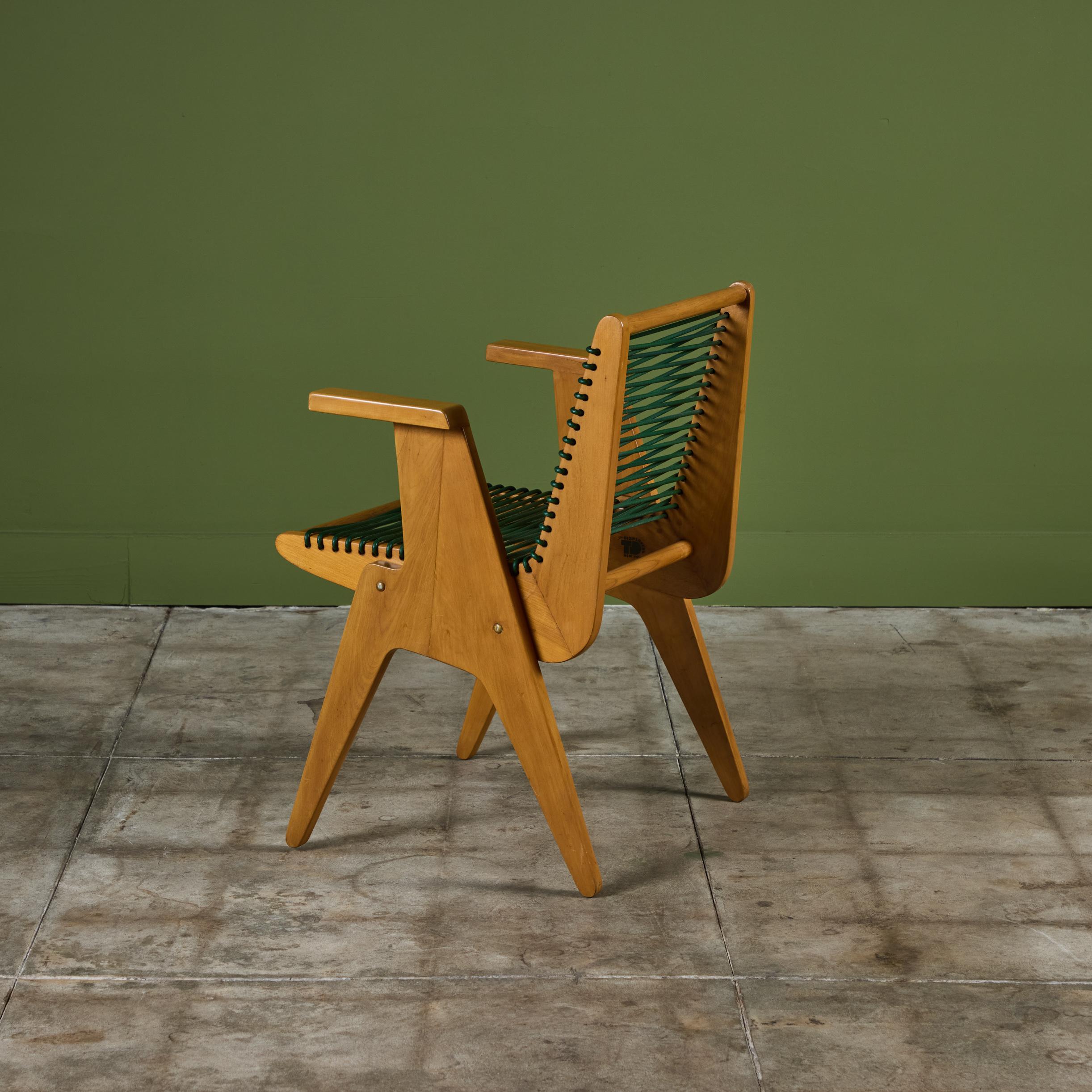 Robert Kayton Vinyl Corded Armchair For Sale at 1stDibs