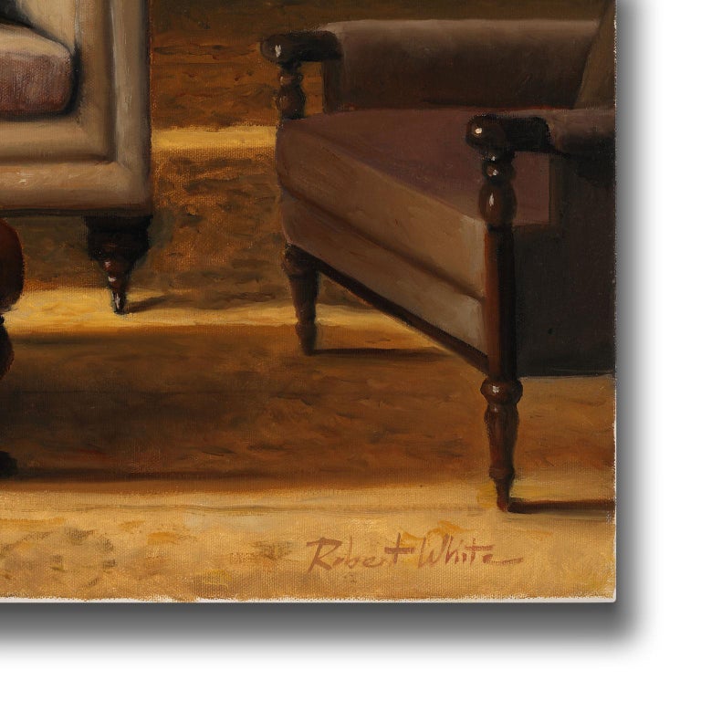 Robert Kenneth White - "Cheetah For Tea" Original Oil Painting by ...