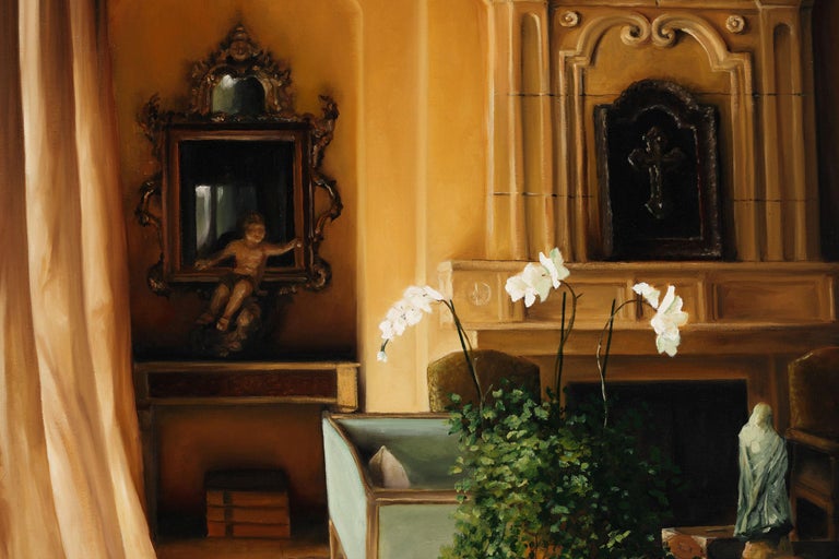 Robert Kenneth White - "Interior In Roma" Original Oil Painting by ...