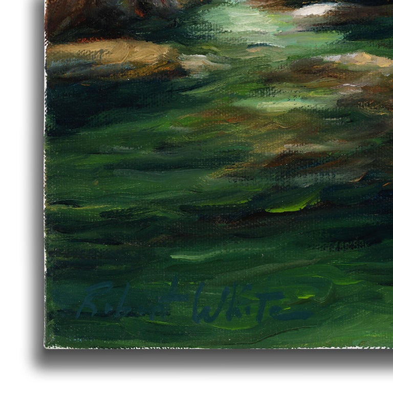Robert Kenneth White - Untitled [Riverscape] Original Oil Painting by ...