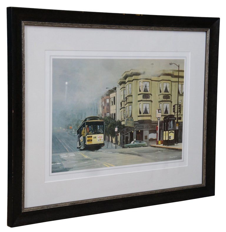 Robert Kent Lithograph Print 'San Francisco Cable Car in Fog' Buena ...