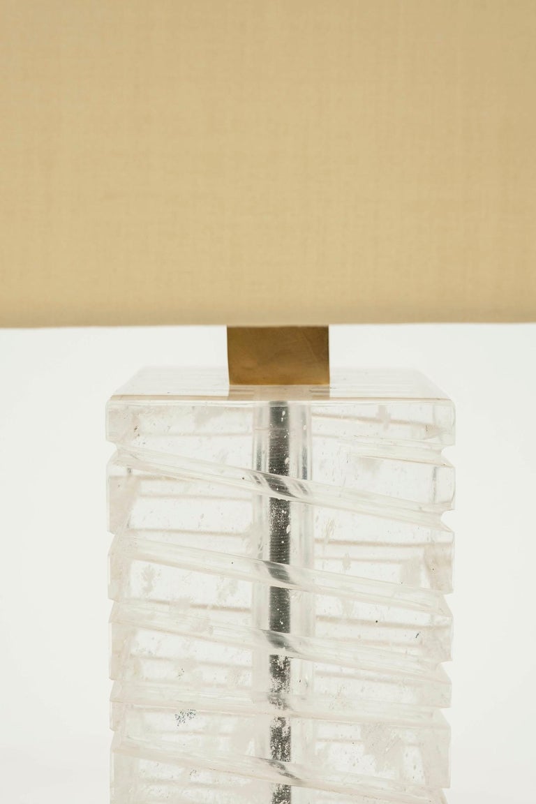 Robert Kuo Rock Crystal Table Lamp For Sale at 1stDibs