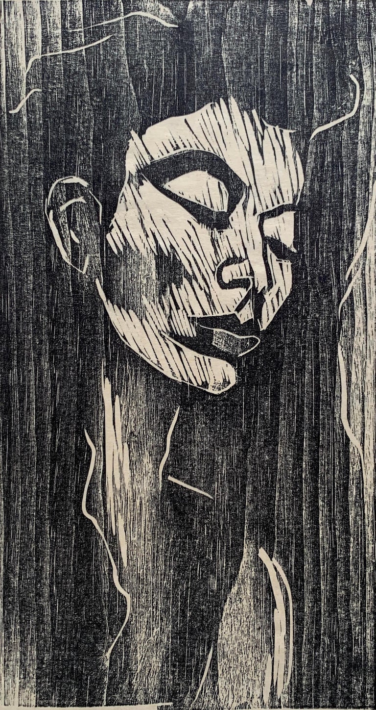 Robert Lederman - 1988 "Portrait of a Woman" Woodcut Print Robert ...