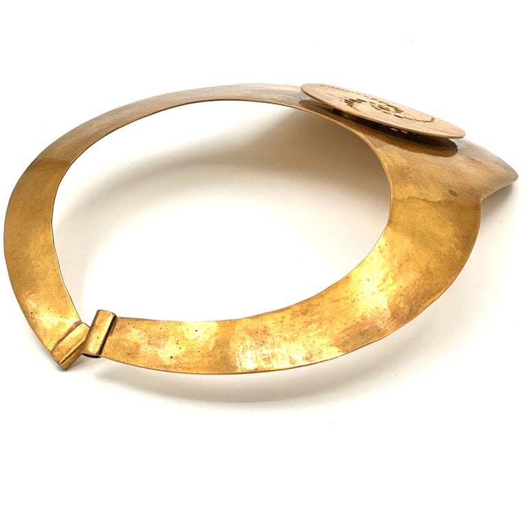 Robert Lee Morris Brass Crop Circle Collar For Sale at 1stDibs