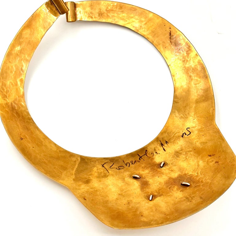 Robert Lee Morris Brass Crop Circle Collar For Sale at 1stDibs