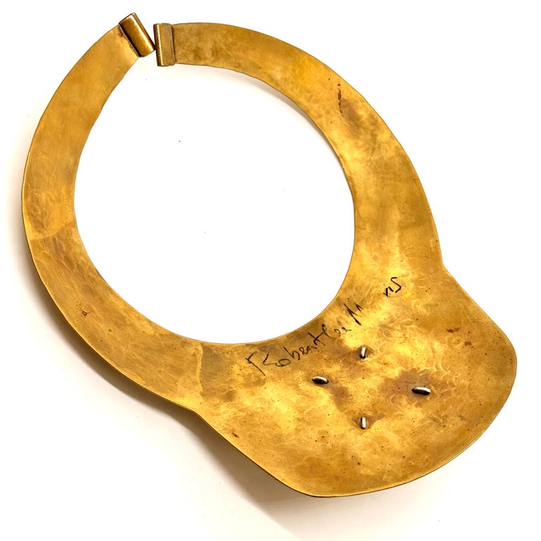 Robert Lee Morris Brass Crop Circle Collar For Sale at 1stDibs