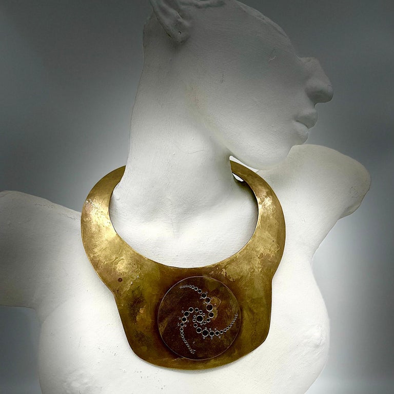 Robert Lee Morris Brass Crop Circle Collar For Sale at 1stDibs