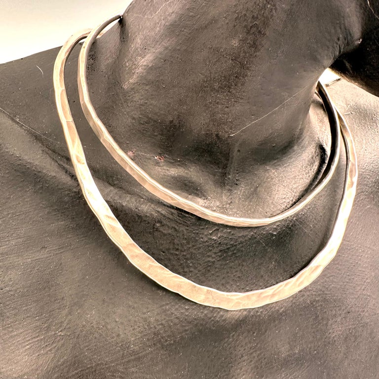 Robert Lee Morris Forged Sterling Silver Wire Collar For Sale at 1stDibs