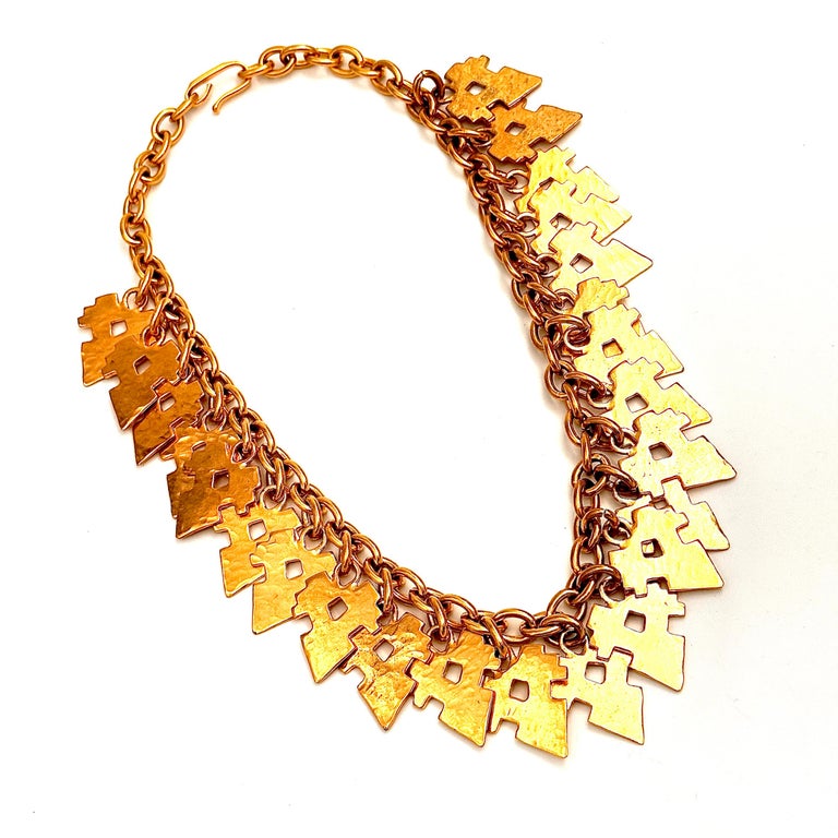 Robert Lee Morris Gilded Arrowhead Fringe Casual Necklace For Sale at ...