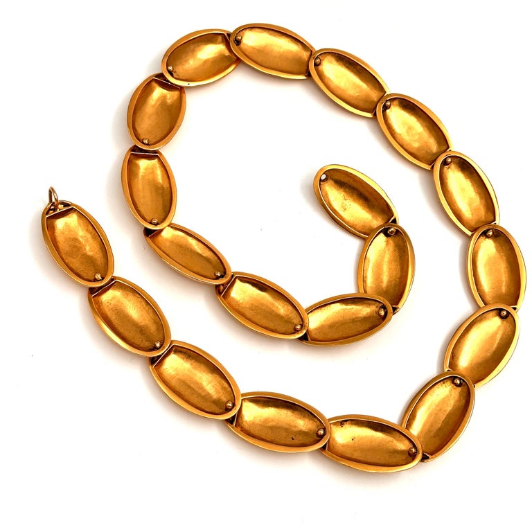 Robert Lee Morris Gilded Egg Belt/Necklace For Sale at 1stDibs