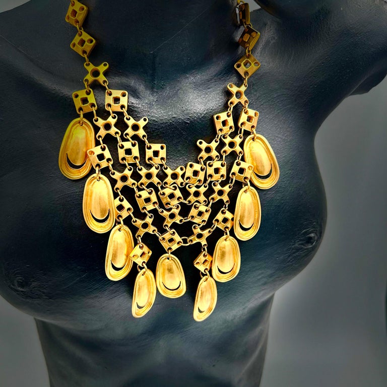 Robert Lee Morris Gilded Moonfeather Bib Casual Necklace For Sale at ...