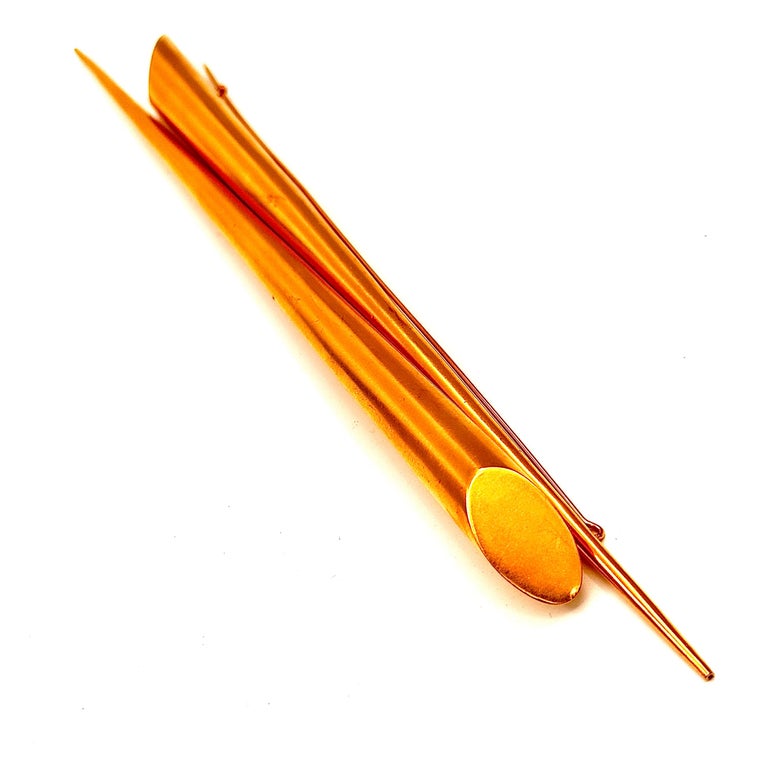 Robert Lee Morris Gilded 8 inch Tusk Pin For Sale at 1stDibs