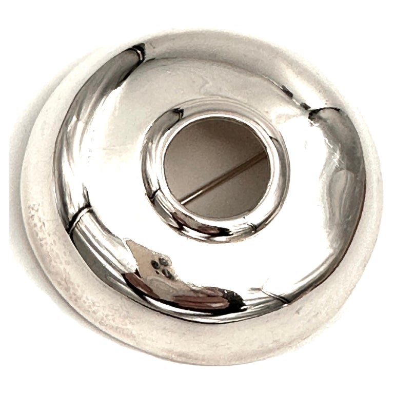 Robert Lee Morris Sterling Silver Peephole Brooch For Sale at 1stDibs