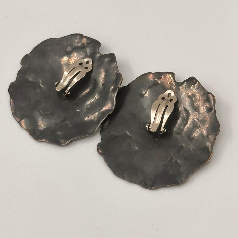 Robert Lee Morris Wabi Sabi Collection, Bamboo Disc Earrings 1982 For ...