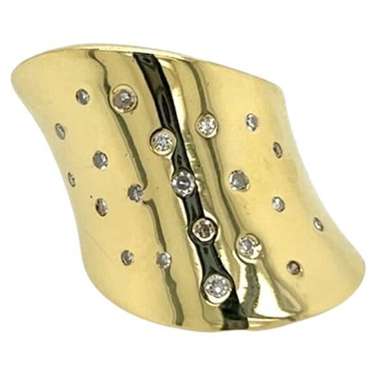 Robert Lee Morris Yellow Gold and Diamond Ring at 1stDibs