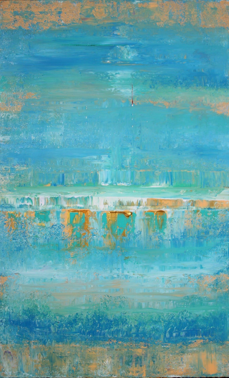 Robert Lynn - Caribbean Water/Sky Abstract, Painting, Acrylic on Canvas ...
