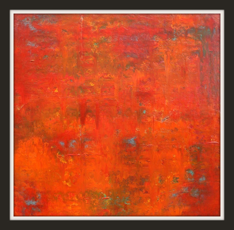 Robert Lynn - Red Abstract Concept 24, Painting, Acrylic on Canvas For ...