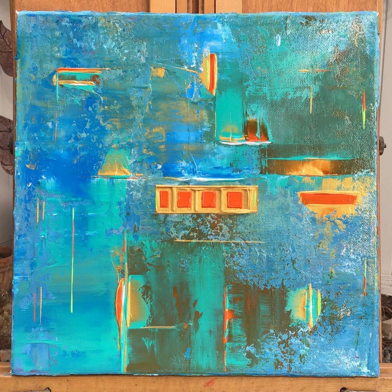 Robert Lynn - The Four Orange Boxes, Painting, Acrylic on Canvas For ...