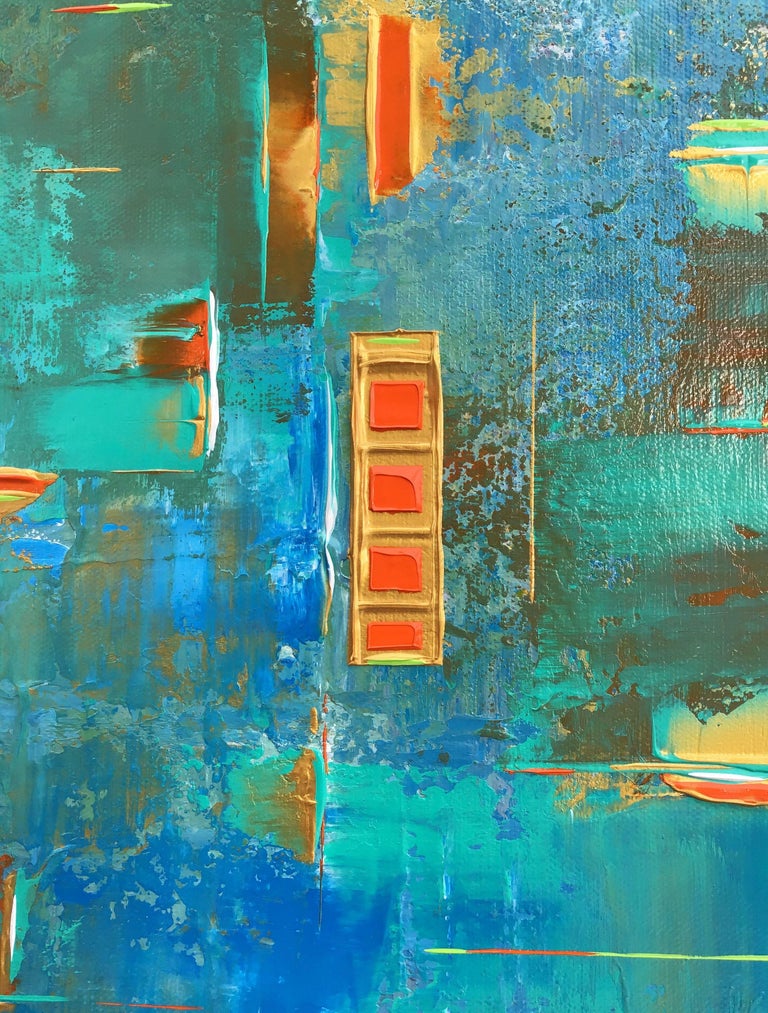 Robert Lynn - The Four Orange Boxes, Painting, Acrylic on Canvas For ...