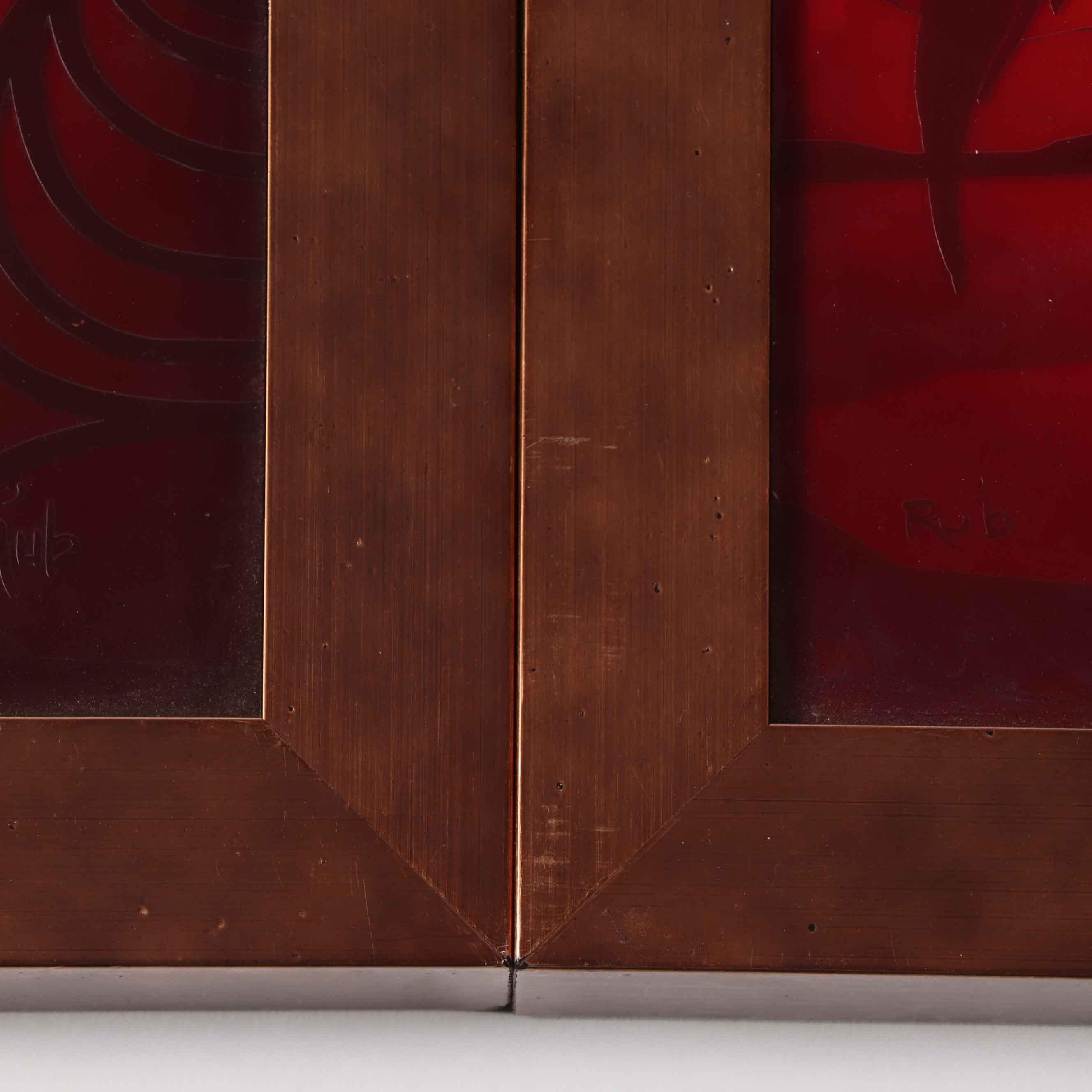 Robert Mallet Stevens a Rare Pair of Painted Glass Windows For Sale at ...