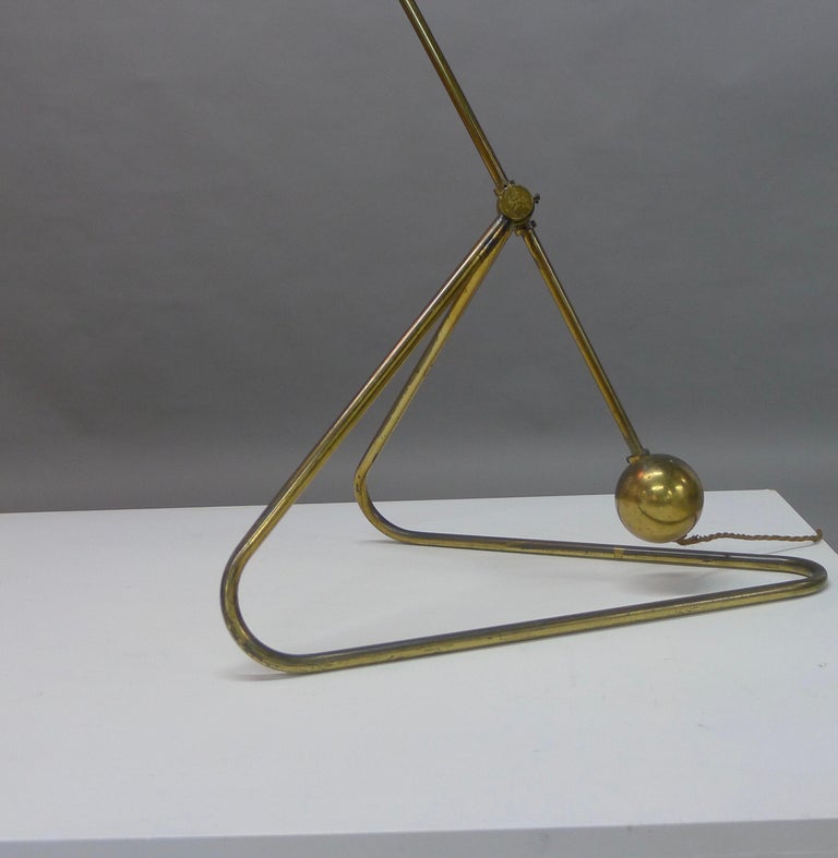 Robert Mathieu "Pendulum" Floor Lamp, French, 1950's at 1stDibs
