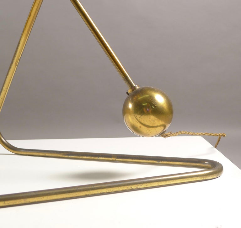 Robert Mathieu "Pendulum" Floor Lamp, French, 1950's at 1stDibs