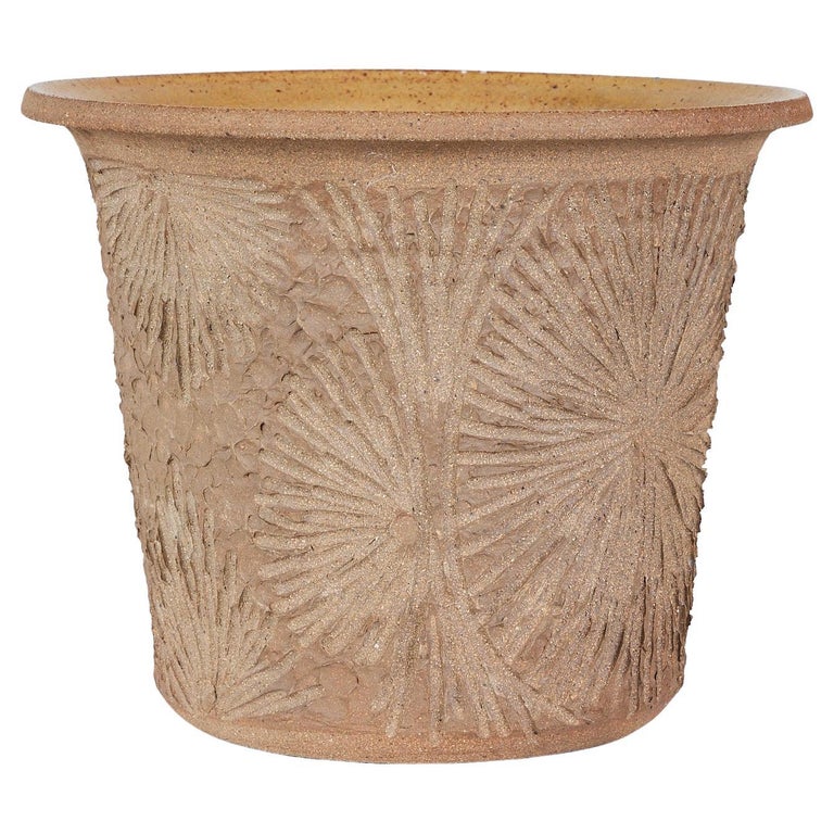 Robert Maxwell Incised Studio Pottery Planter with Flared Lip For Sale ...