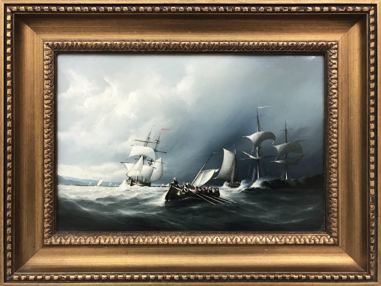 Robert Moore (b.1945) - Original Oil Painting Seascape with Sailing ...