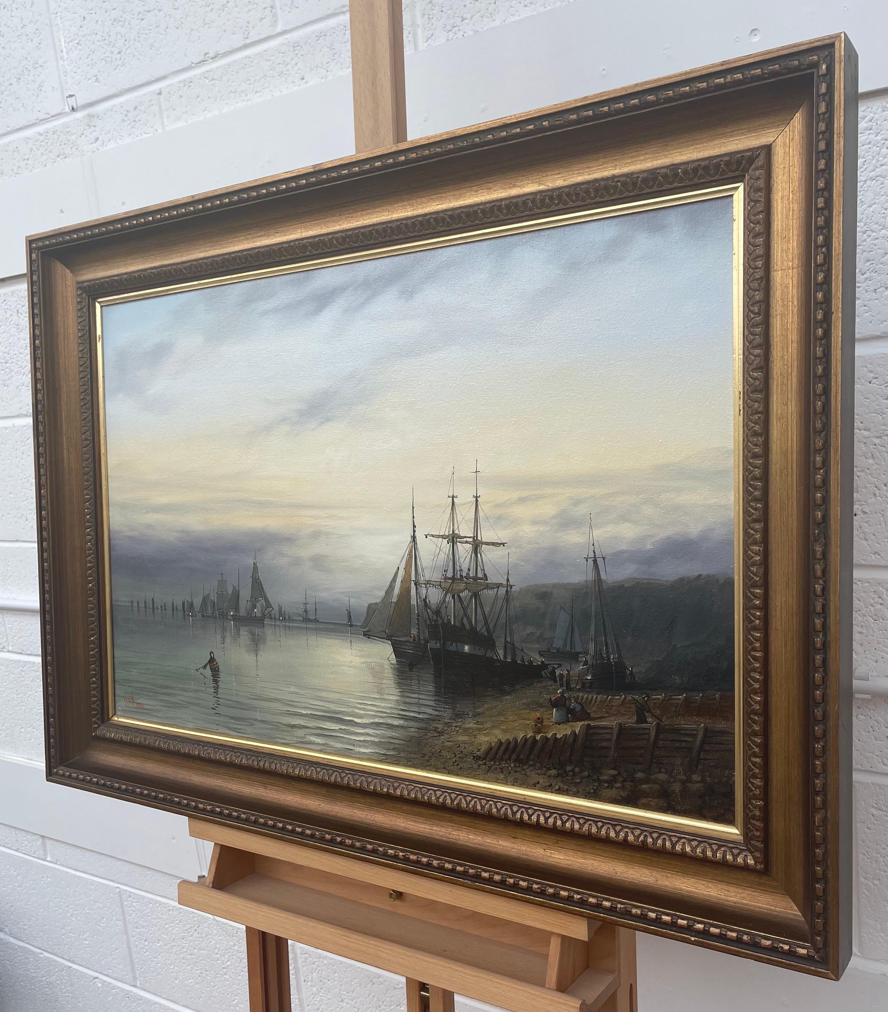 Robert Moore (b.1945) - Original Oil Painting Seascape with Sailing ...
