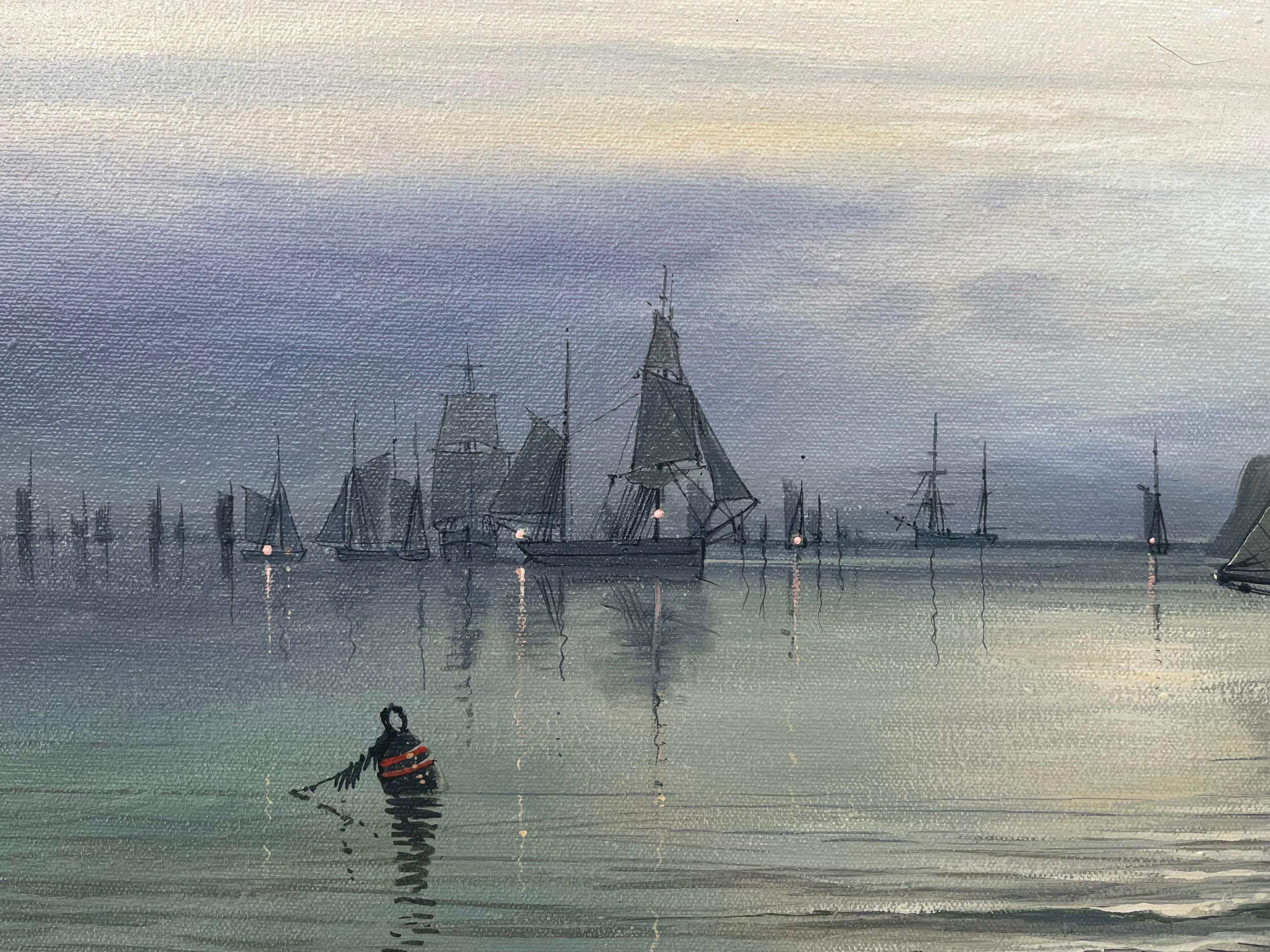 Robert Moore (b.1945) - Original Oil Painting Seascape with Sailing ...