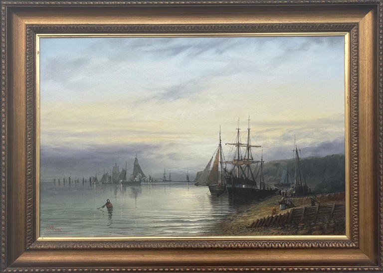 Robert Moore (b.1945) - Original Oil Painting Seascape with Sailing ...