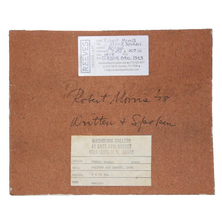 Robert Morris - "Written and Spoken" Surrealist Painting with ...