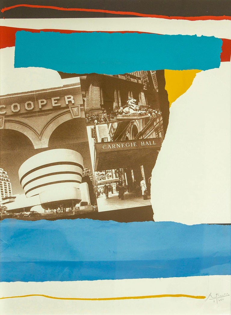 Robert Motherwell - "New York Cultural Institutions" lithograph with ...
