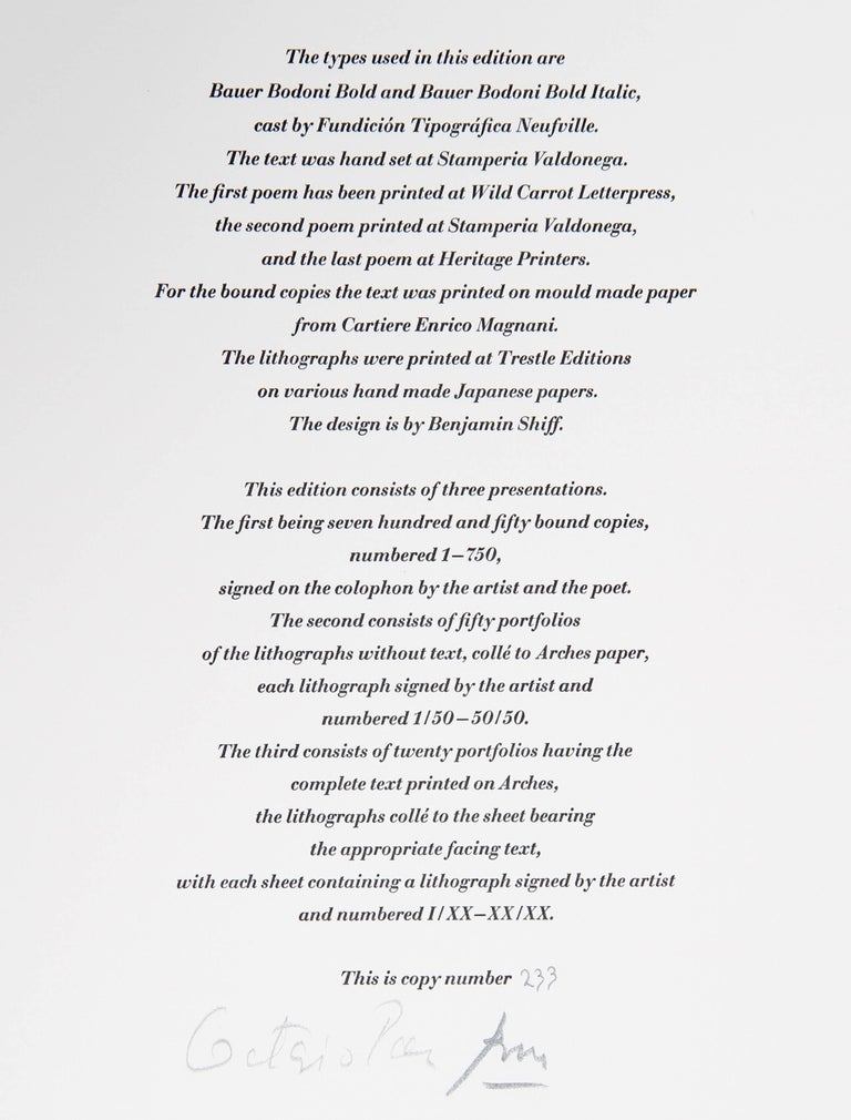 Robert Motherwell - Three Poems: Nocturne III For Sale at 1stDibs