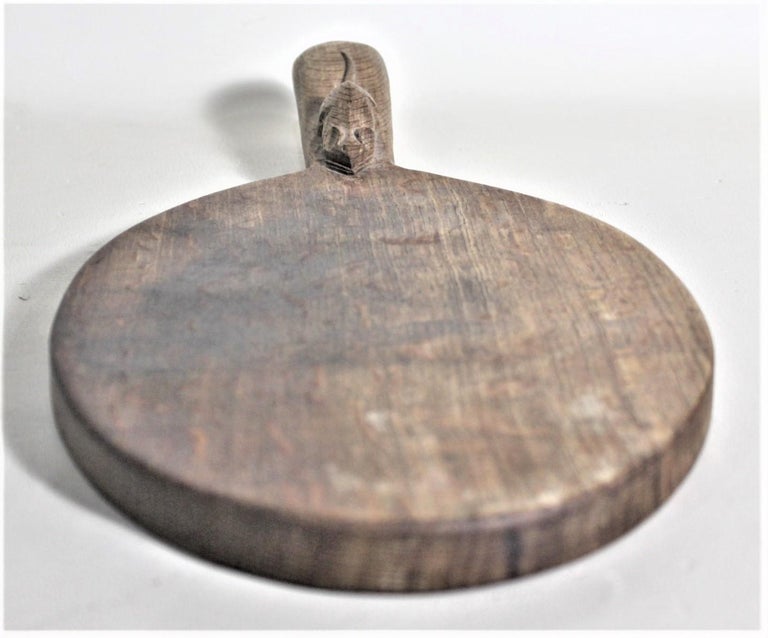 Robert 'Mouseman' Thompson Folk Art Carved Oak Oval Cutting or Cheese ...