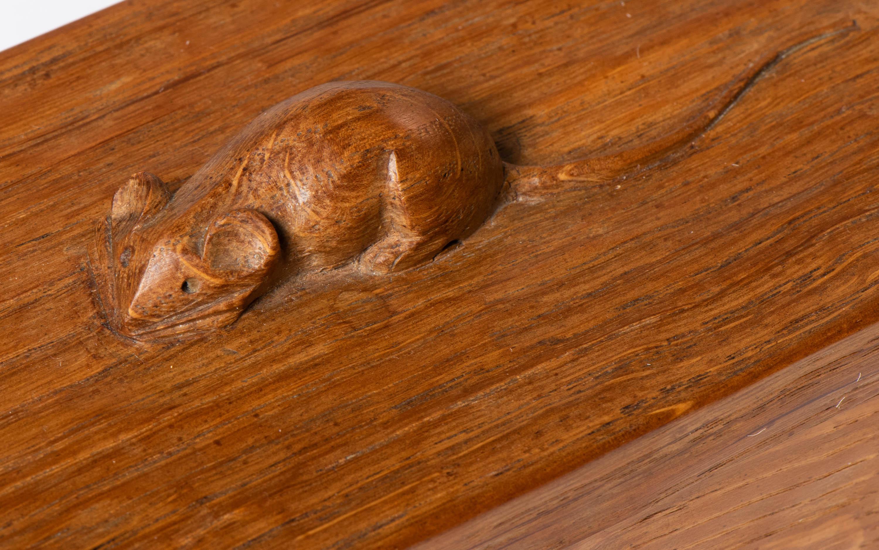 Robert “Mouseman” Thompson Oak Trinket Box and Cover, England, circa ...