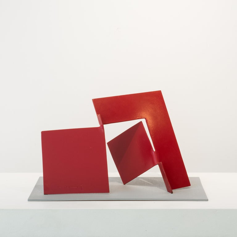 Robert Murray - Tlingit, steel sculpture painted red (maquette) For ...