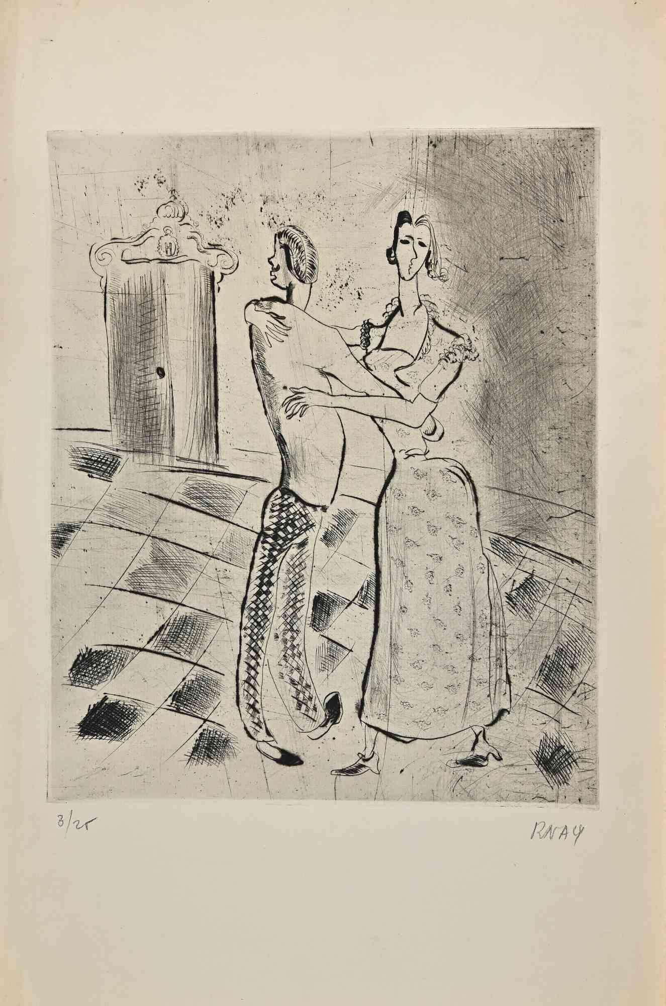 Robert Naly - Dancers - Original Etching and Drypoint by Robert Naly ...